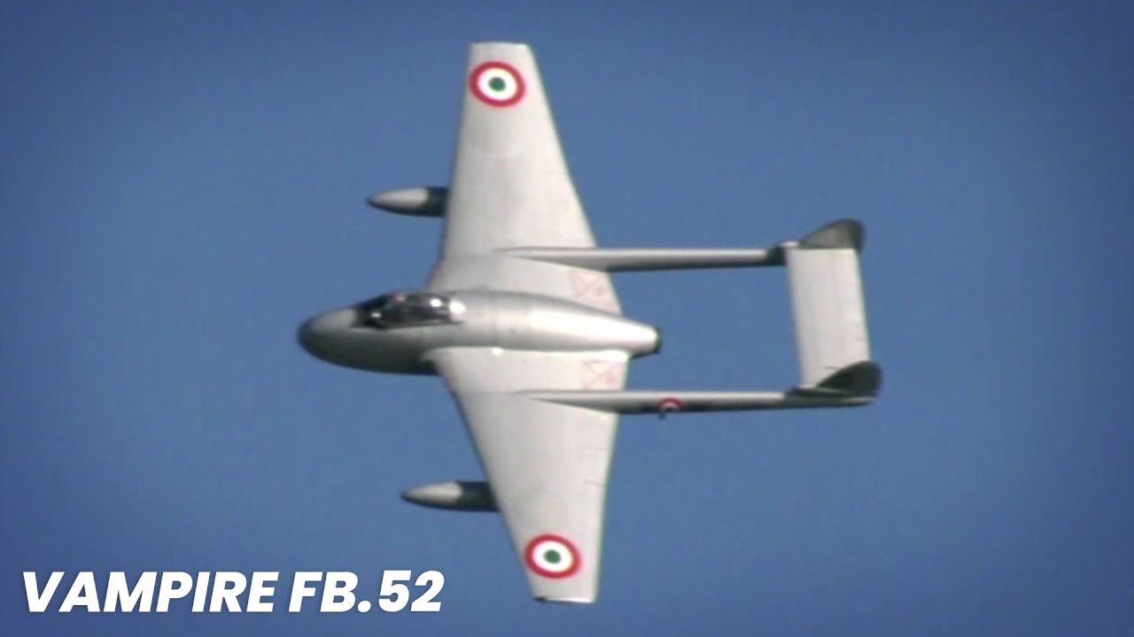 de Havilland Vampire FB.52 Display - Bournemouth Air Festival 2023 | AeroView.tv